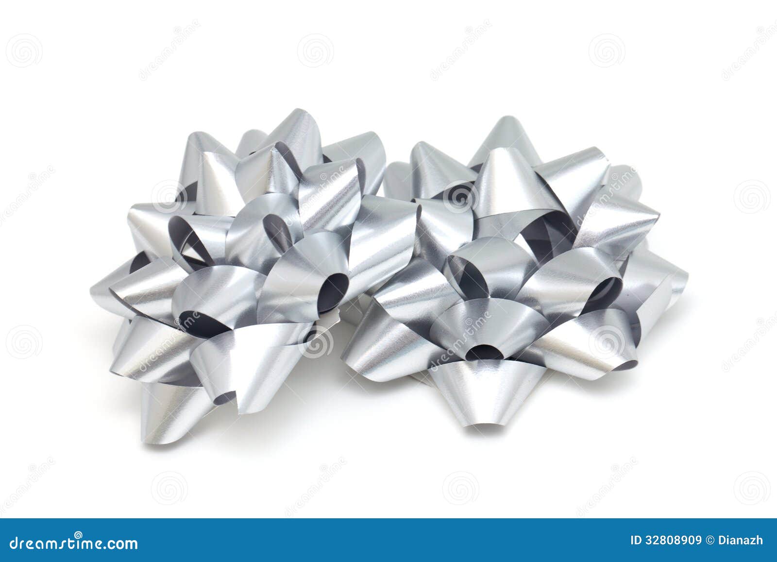 Silver gift ribbons stock image. Image of clipping, slanted - 32808909