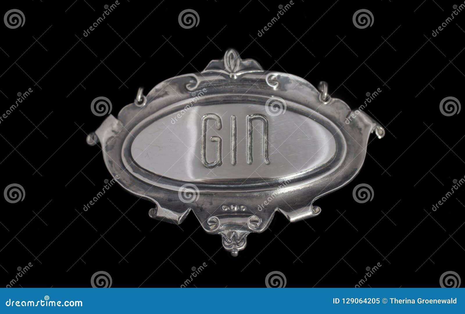 Silver alcohol name plates stock image. Image of decorative - 129064205