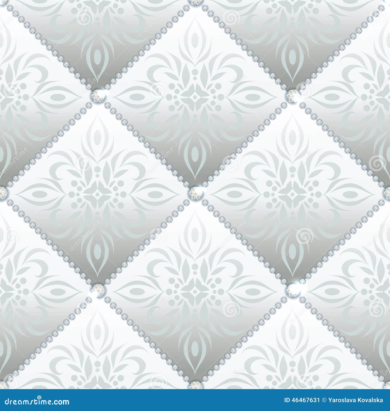 Silver glamor seamless stock vector. Illustration of button - 46467631