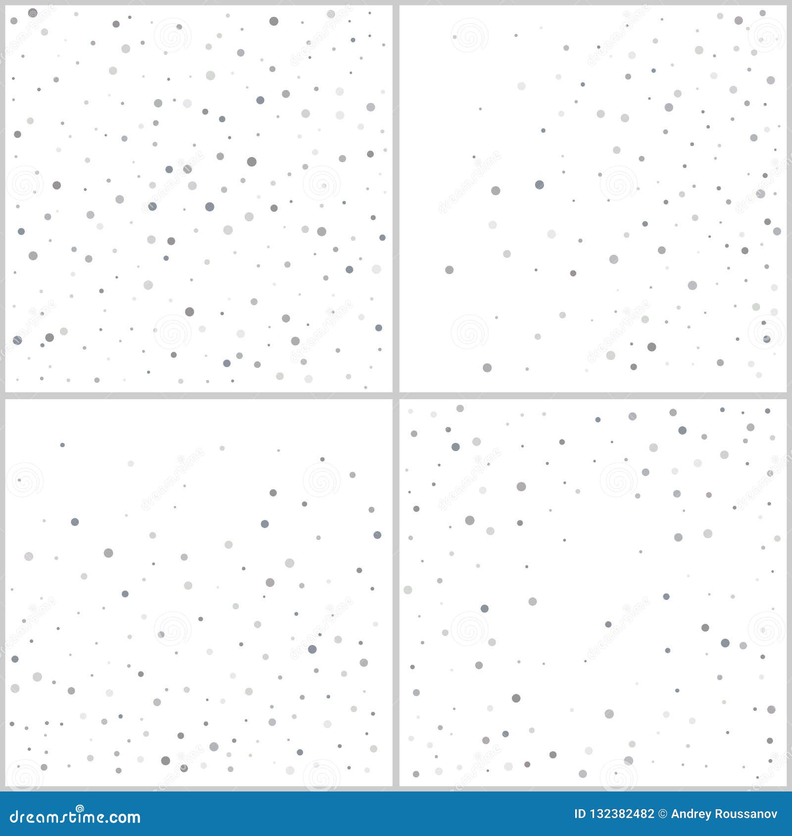 Silver Glitter Backgrounds Polka Dot Vector Illustration Set Stock ...