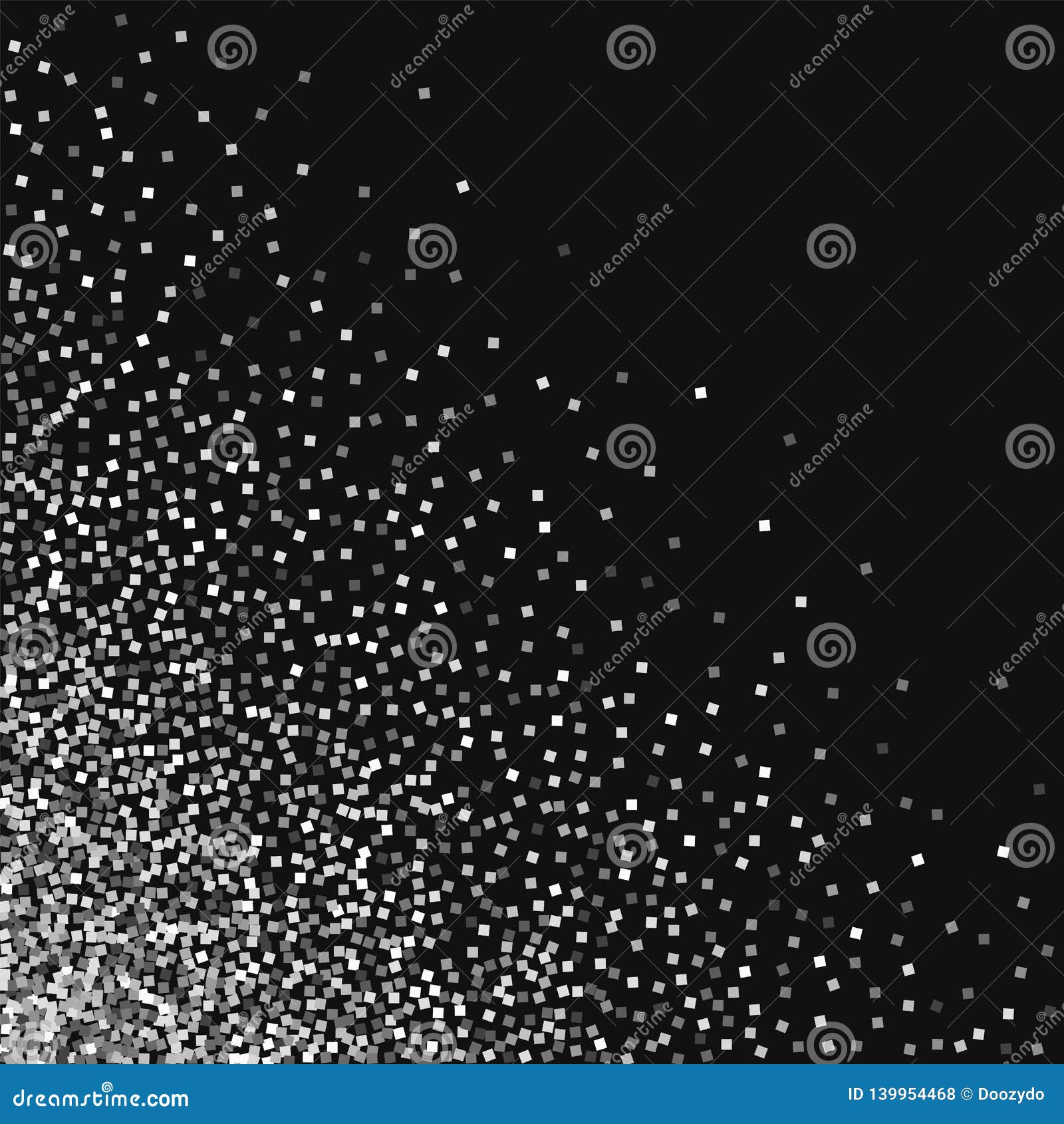 Silver Glitter. Scattered Bottom Left Corner with Stock Illustration ...