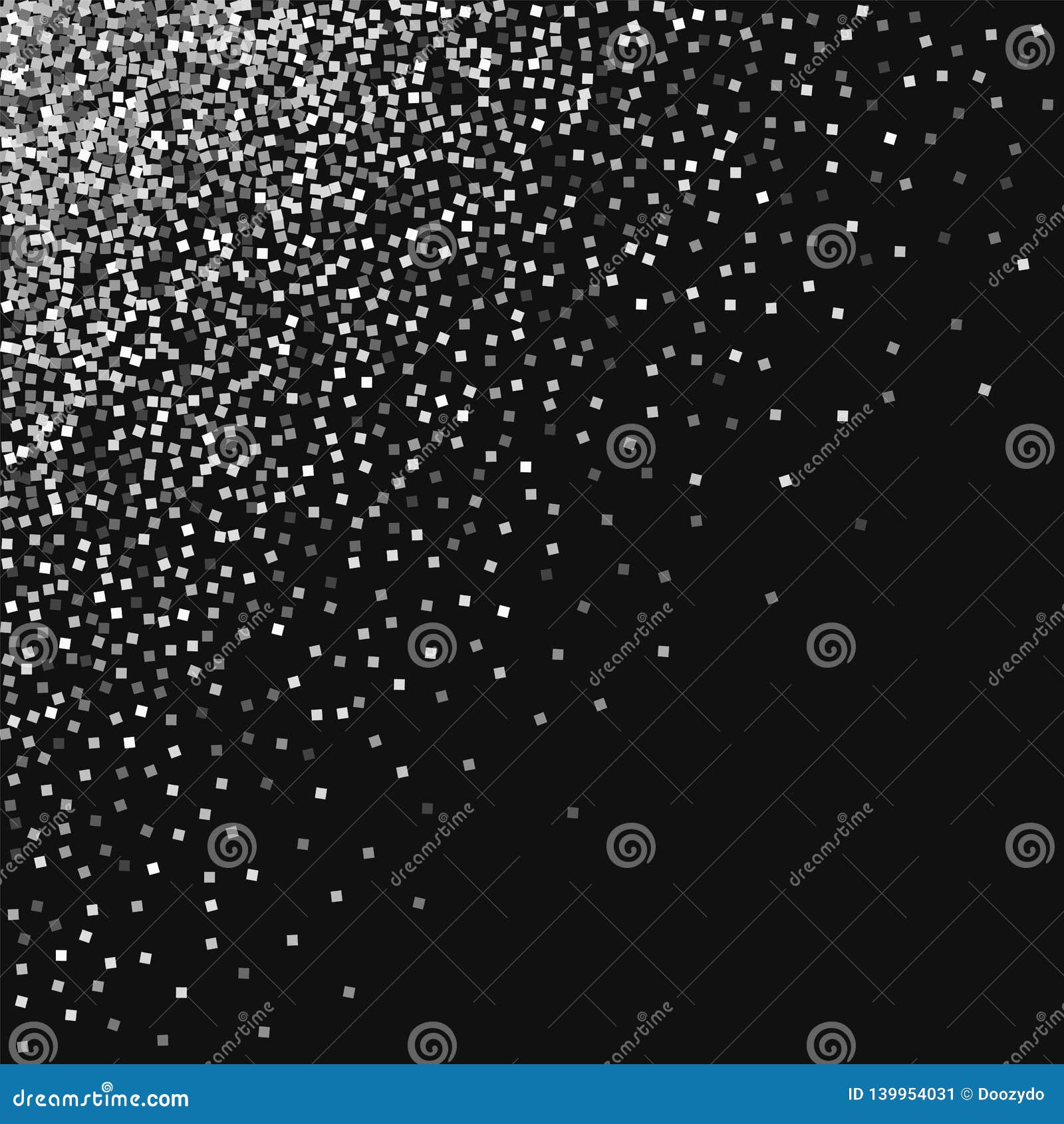 Silver Glitter. Scattered Top Left Corner with Silver Stock ...