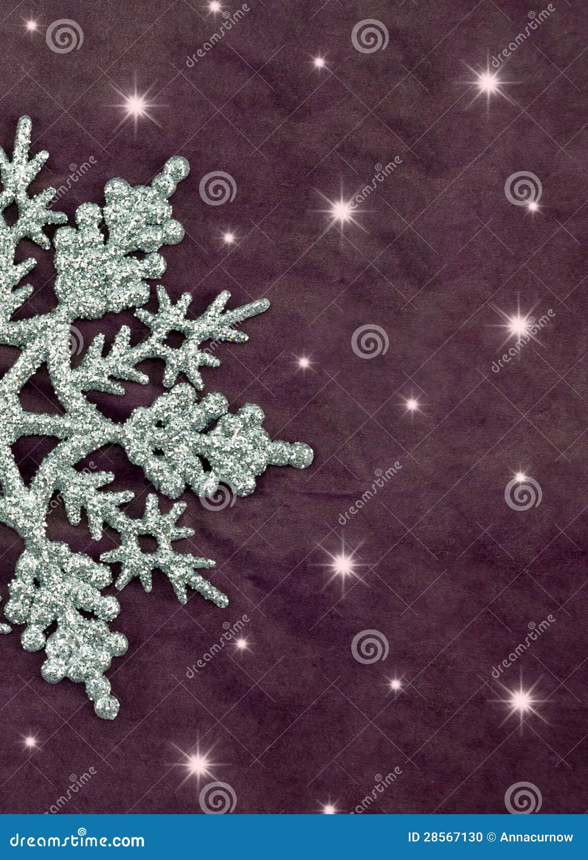 Silver Glitter Snowflake Decoration Stock Photo - Image of decoration ...