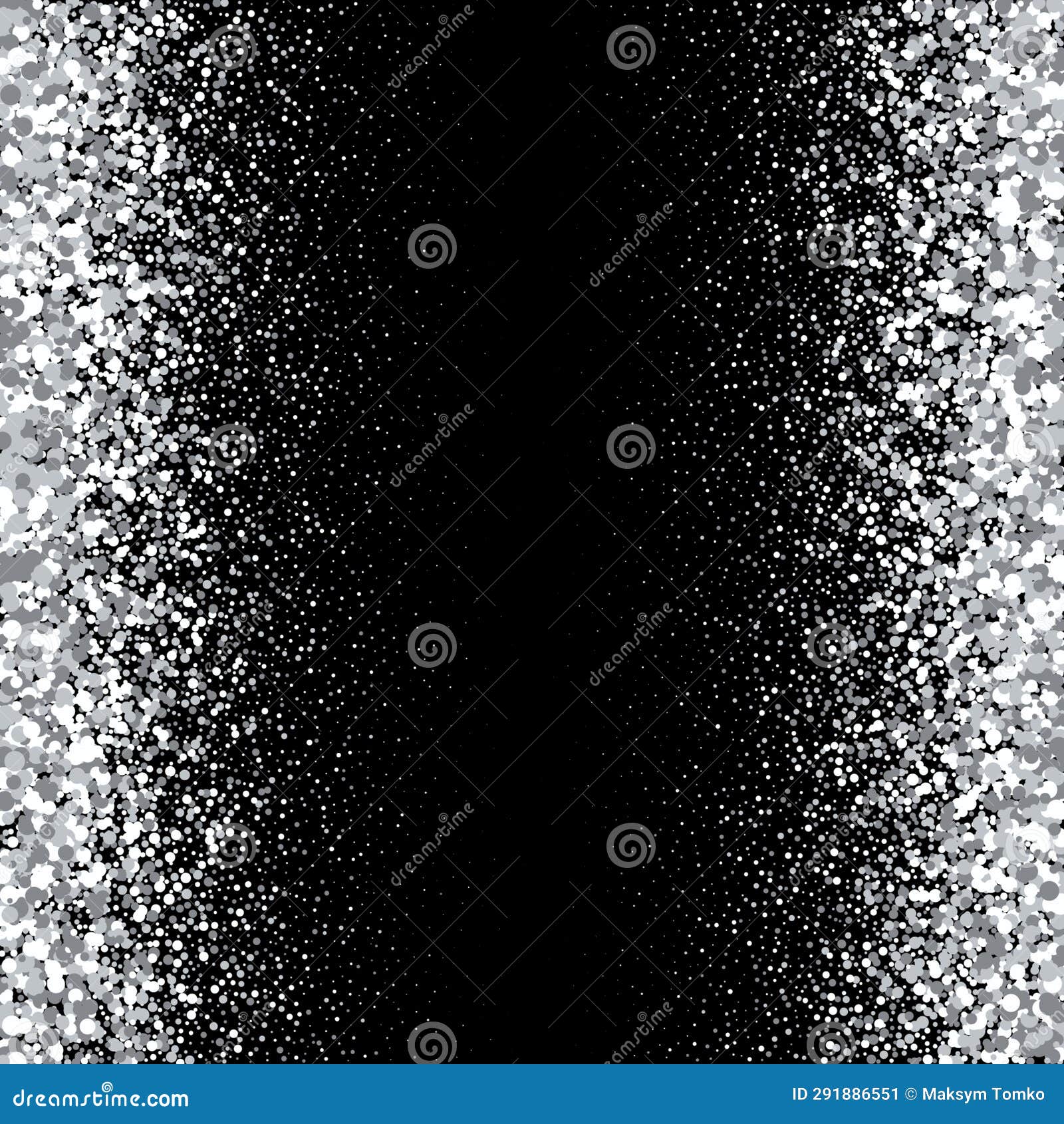 Silver Glitter Splash on Black Background. Vector Illustration. Eps 10 ...
