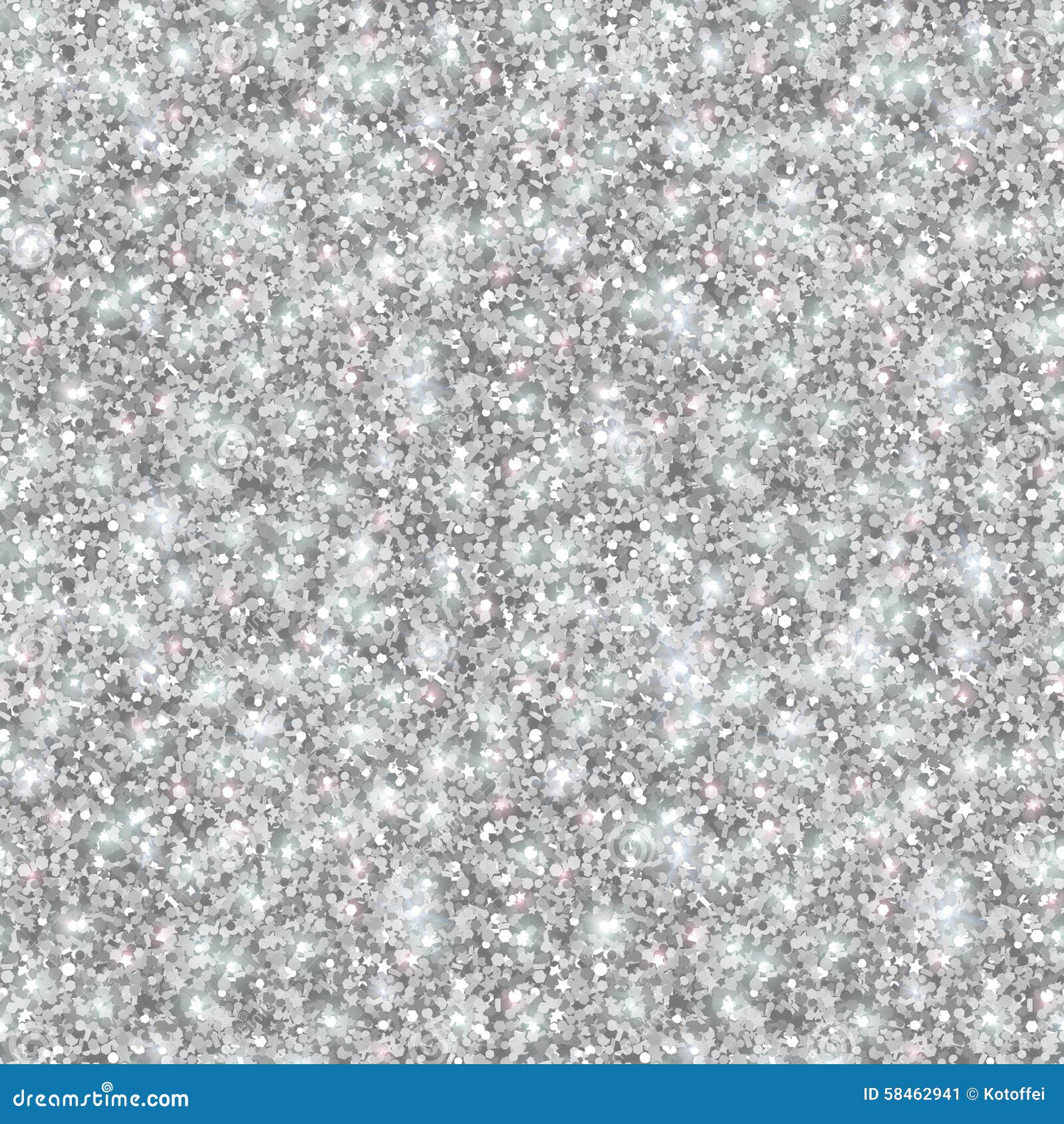Silver Glitter Texture Seamless Sequins Pattern Stock Vector Image