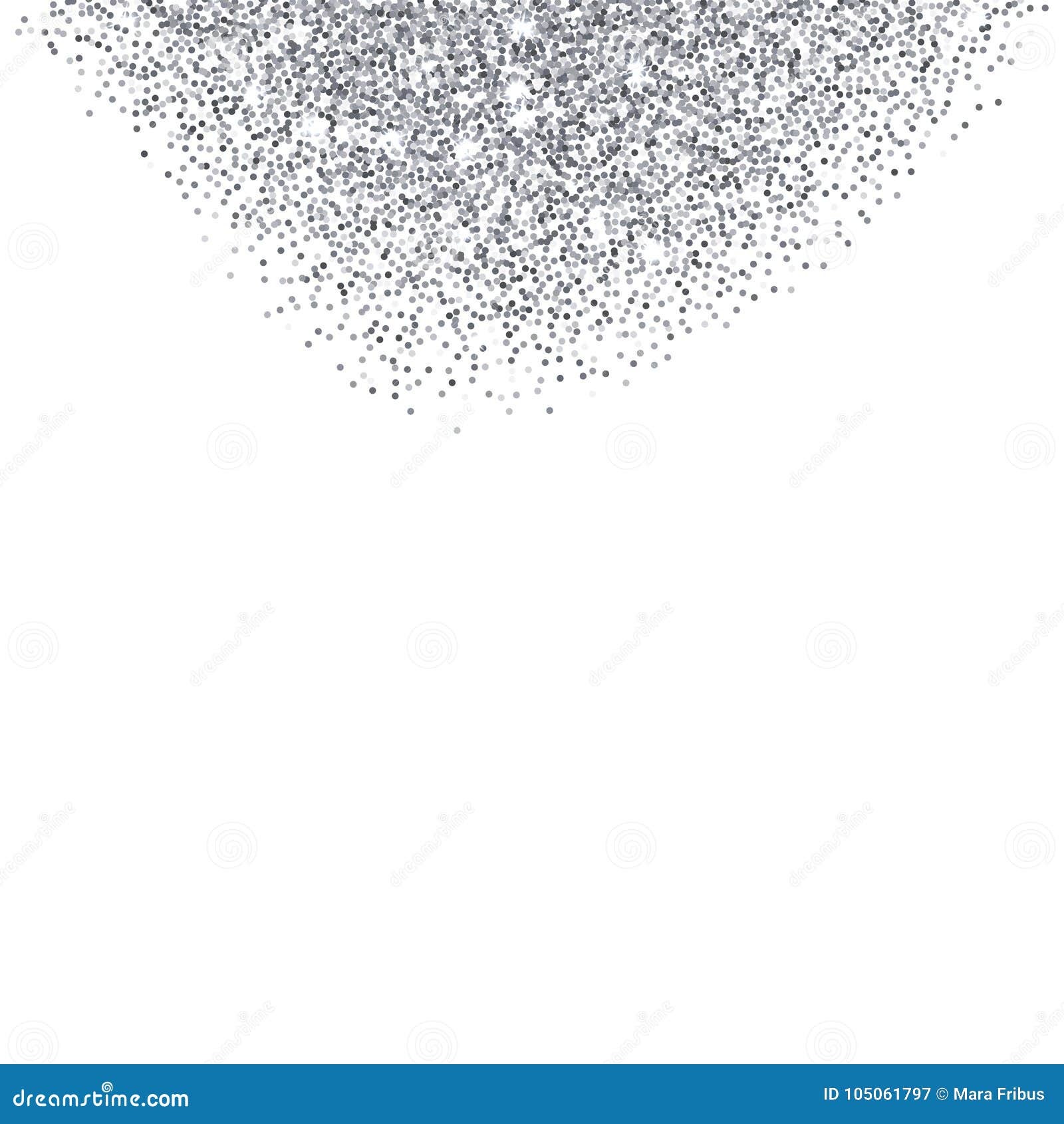 Silver Glitter Textured Border Stock Vector - Illustration of light ...