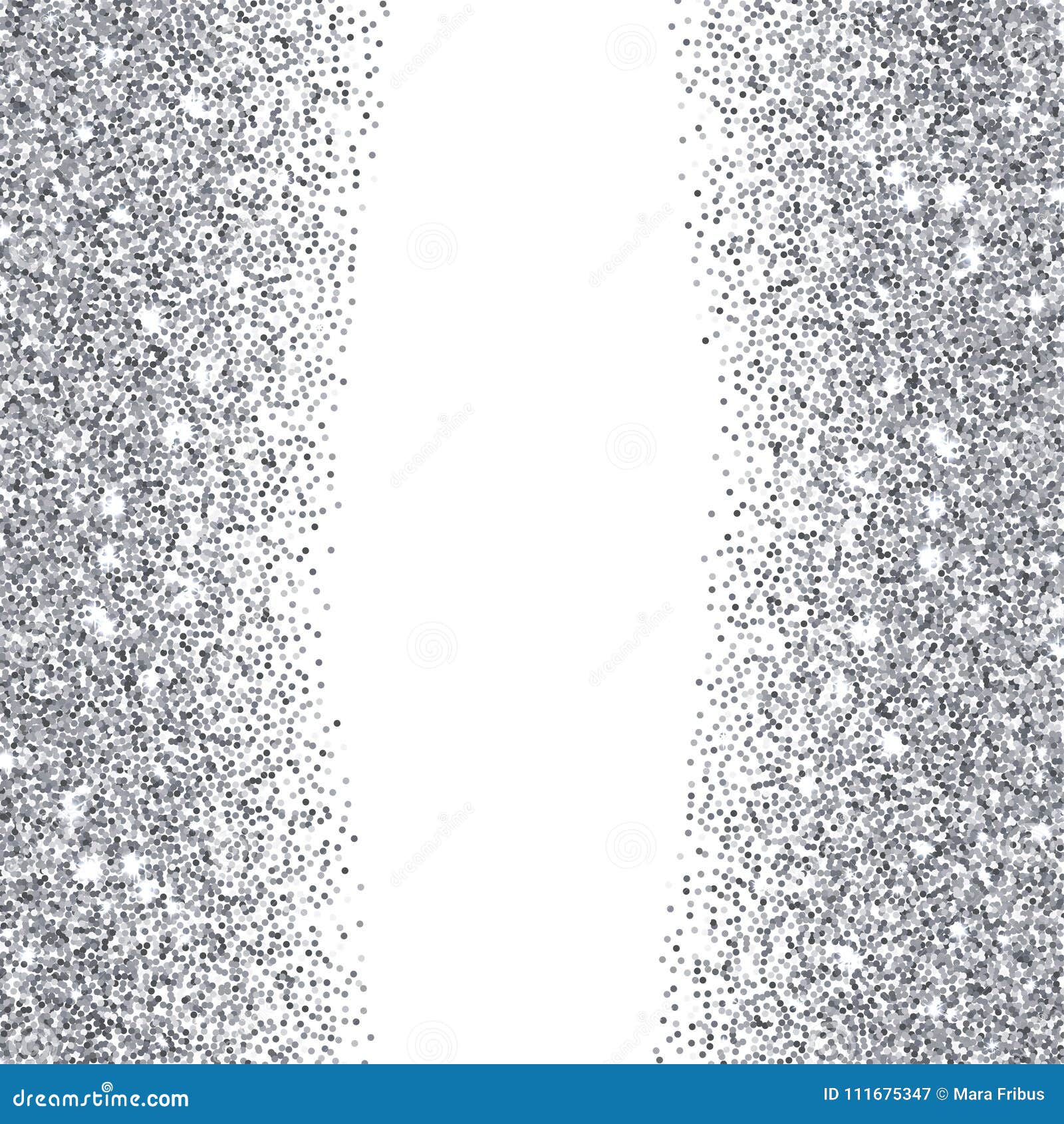Silver Glitter Textured Borders Stock Vector - Illustration of sequin ...