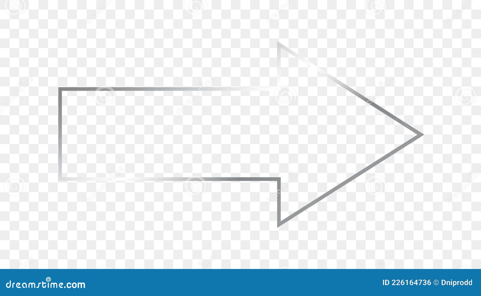 Silver Glowing Arrow Shape Frame Stock Vector - Illustration of grey ...