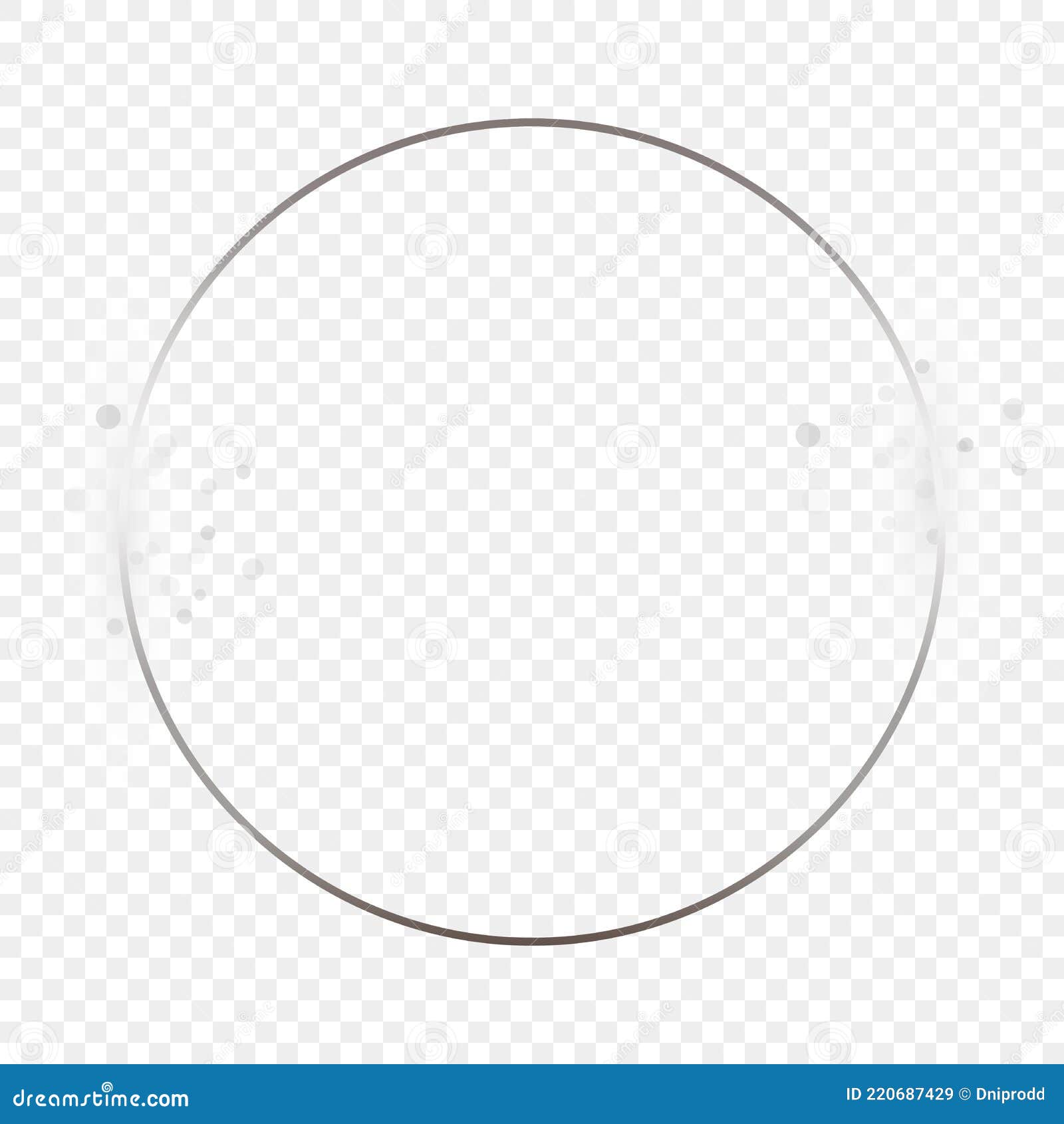 Silver Glowing Circle Frame with Sparkles Stock Vector - Illustration ...