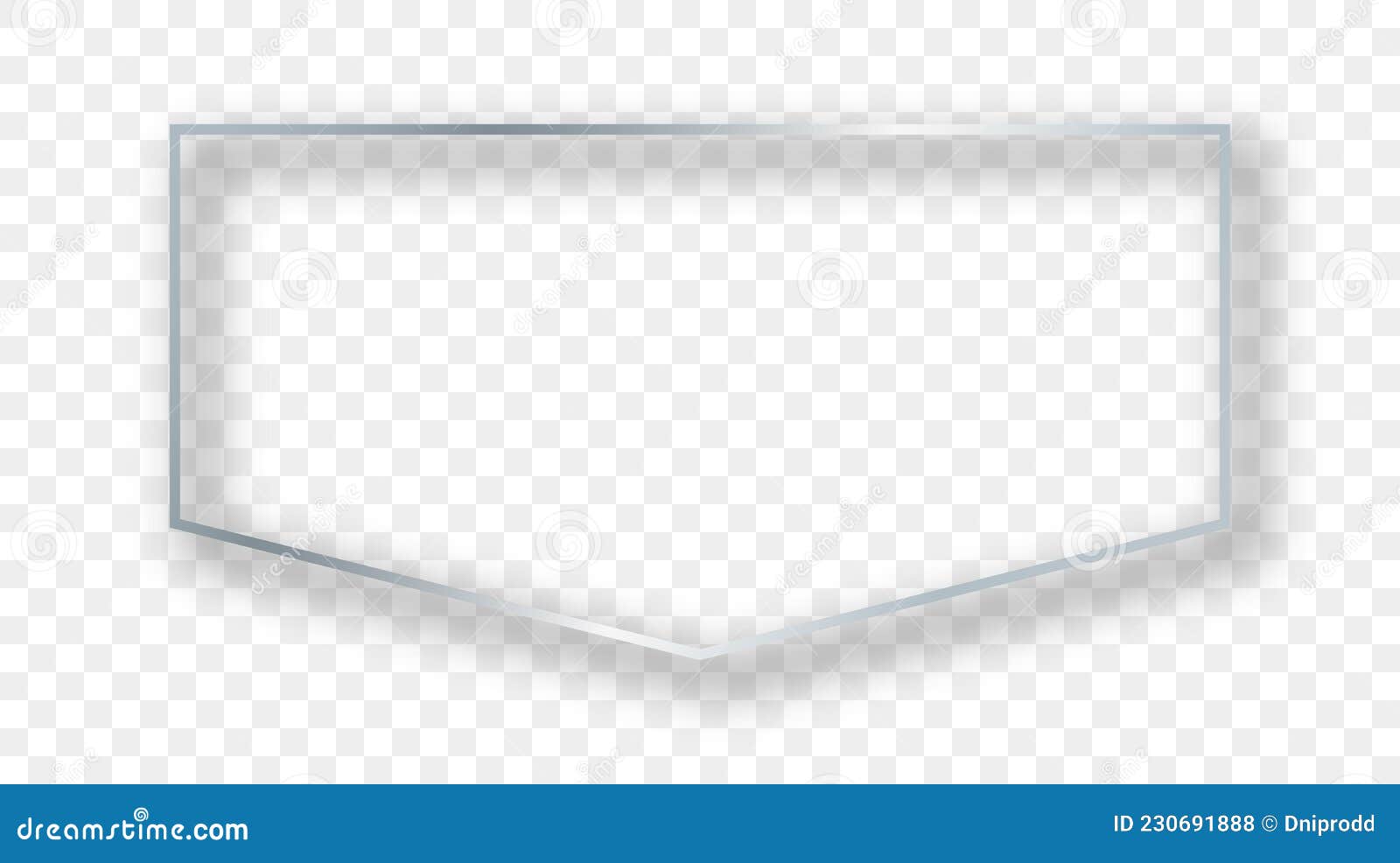 Silver Glowing Frame with Shadow Stock Vector - Illustration of poster ...