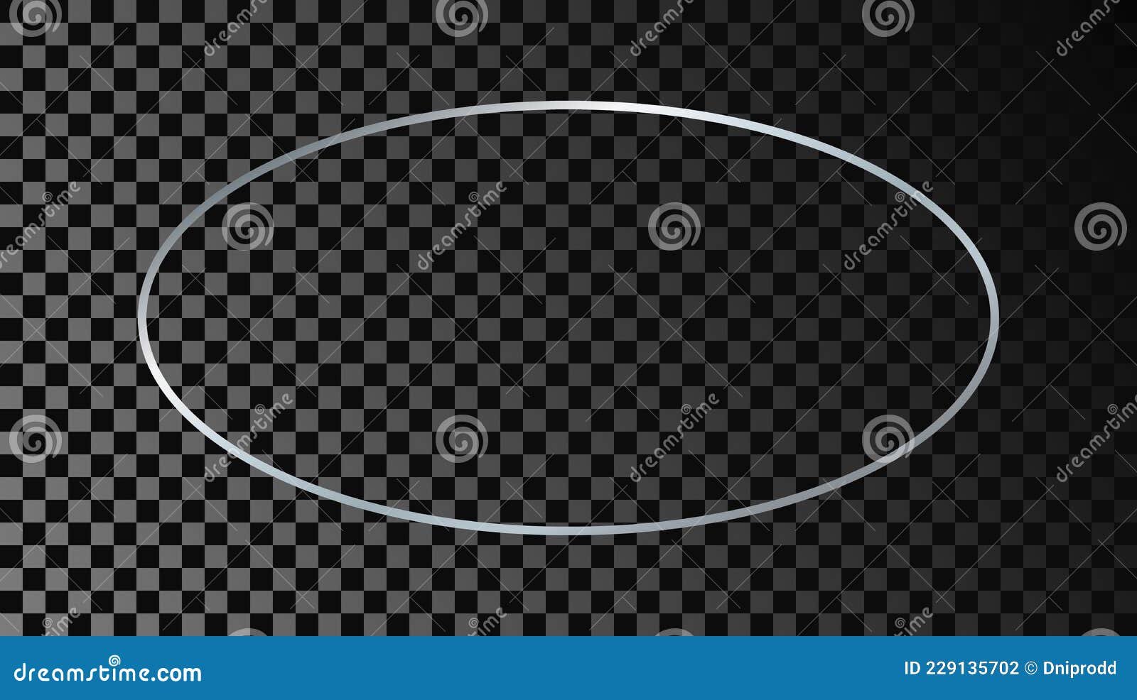 Silver Glowing Oval Shape Frame Stock Vector - Illustration of abstract ...