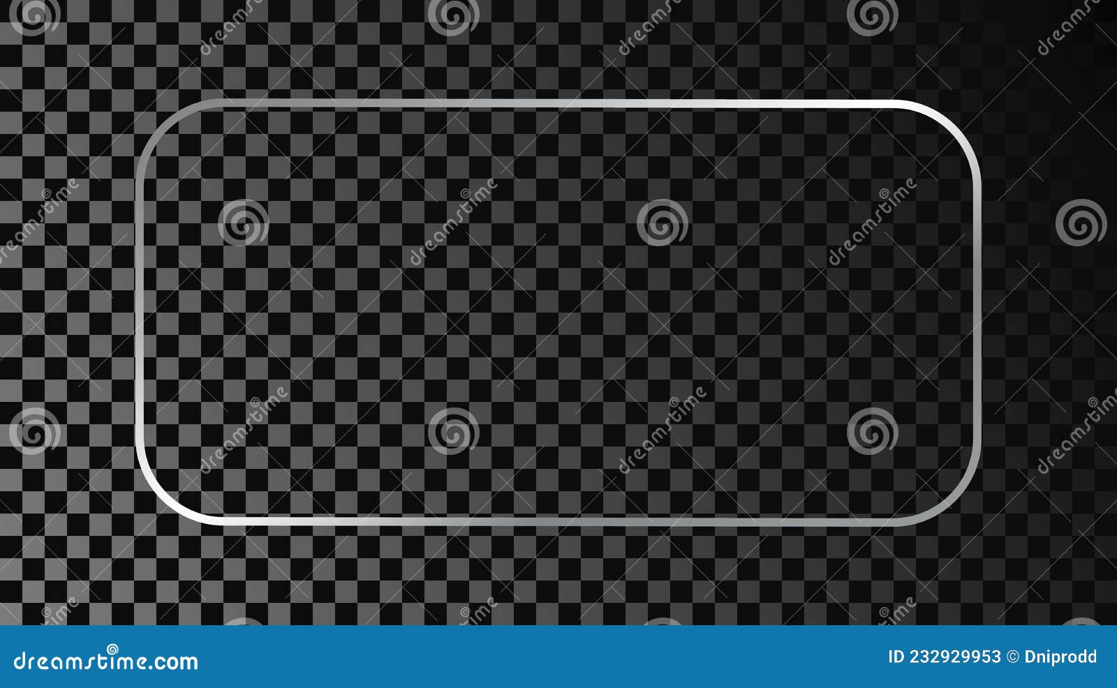 Silver Glowing Rounded Rectangular Frame Stock Vector - Illustration of effect, background ...