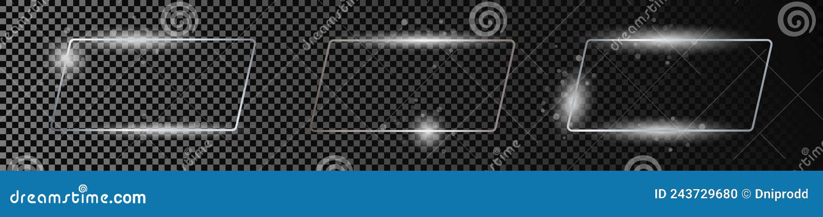Silver Glowing Rounded Rectangular Shape Frame Stock Vector - Illustration of decor, circular ...