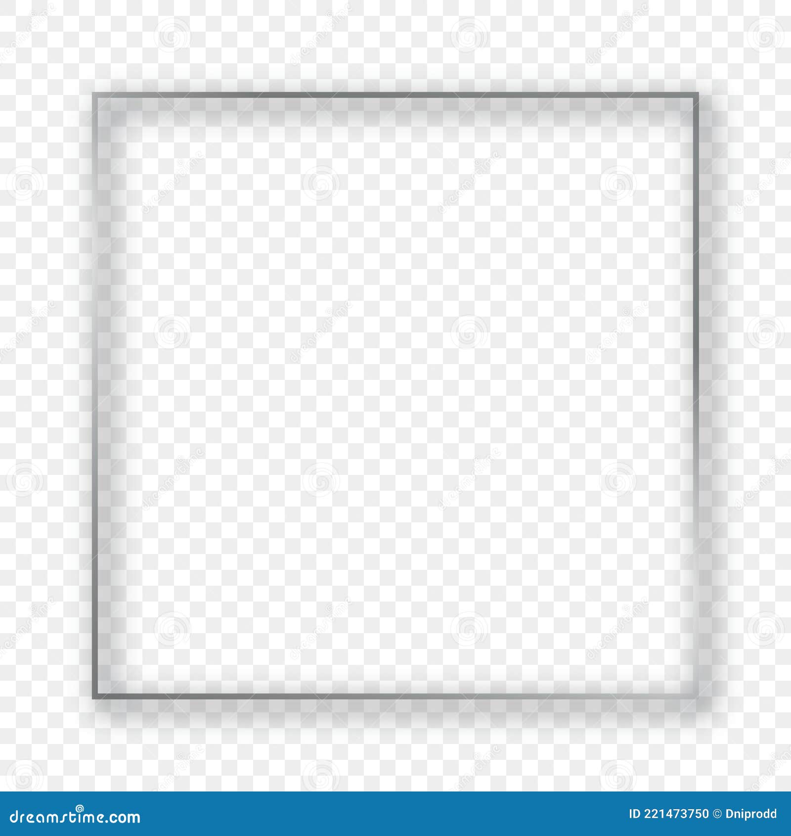 Silver Glowing Square Frame with Shadow Stock Vector - Illustration of ...