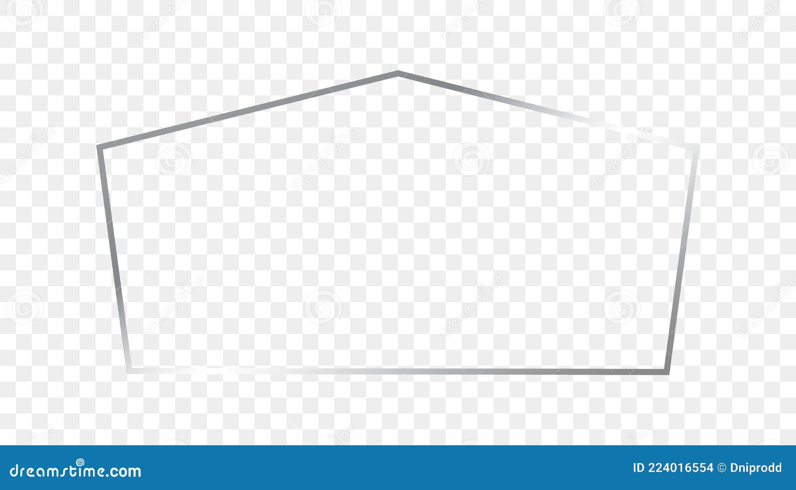 Silver Glowing Tetragon Shape Frame Stock Vector - Illustration of ...