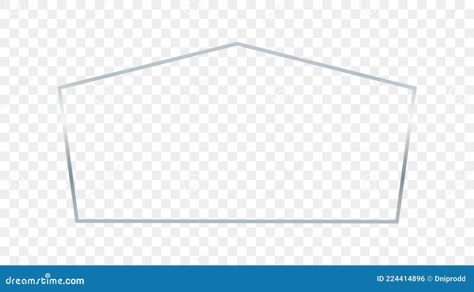 Silver Glowing Tetragon Shape Frame Stock Vector - Illustration of glow ...