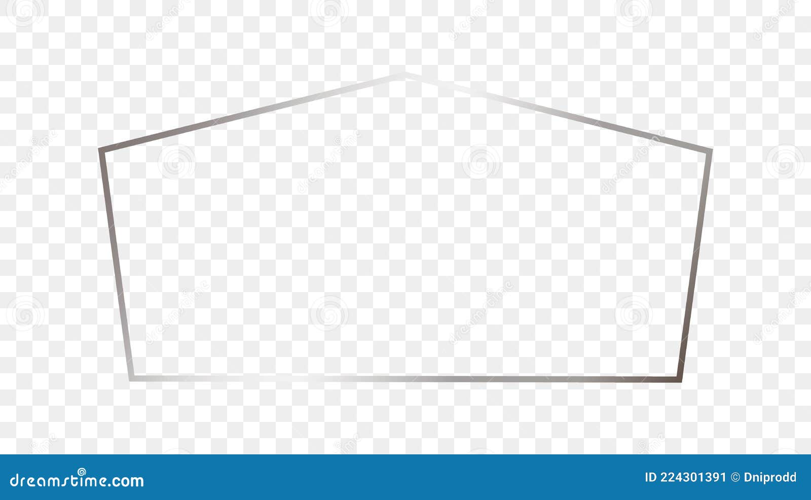 Silver Glowing Tetragon Shape Frame Stock Vector - Illustration of ...