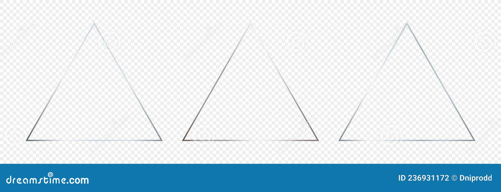 Silver Glowing Triangle Frame Stock Vector - Illustration of disco ...