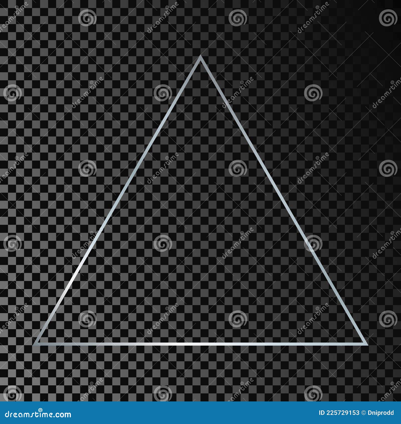 Silver Glowing Triangle Frame Stock Vector - Illustration of abstract ...