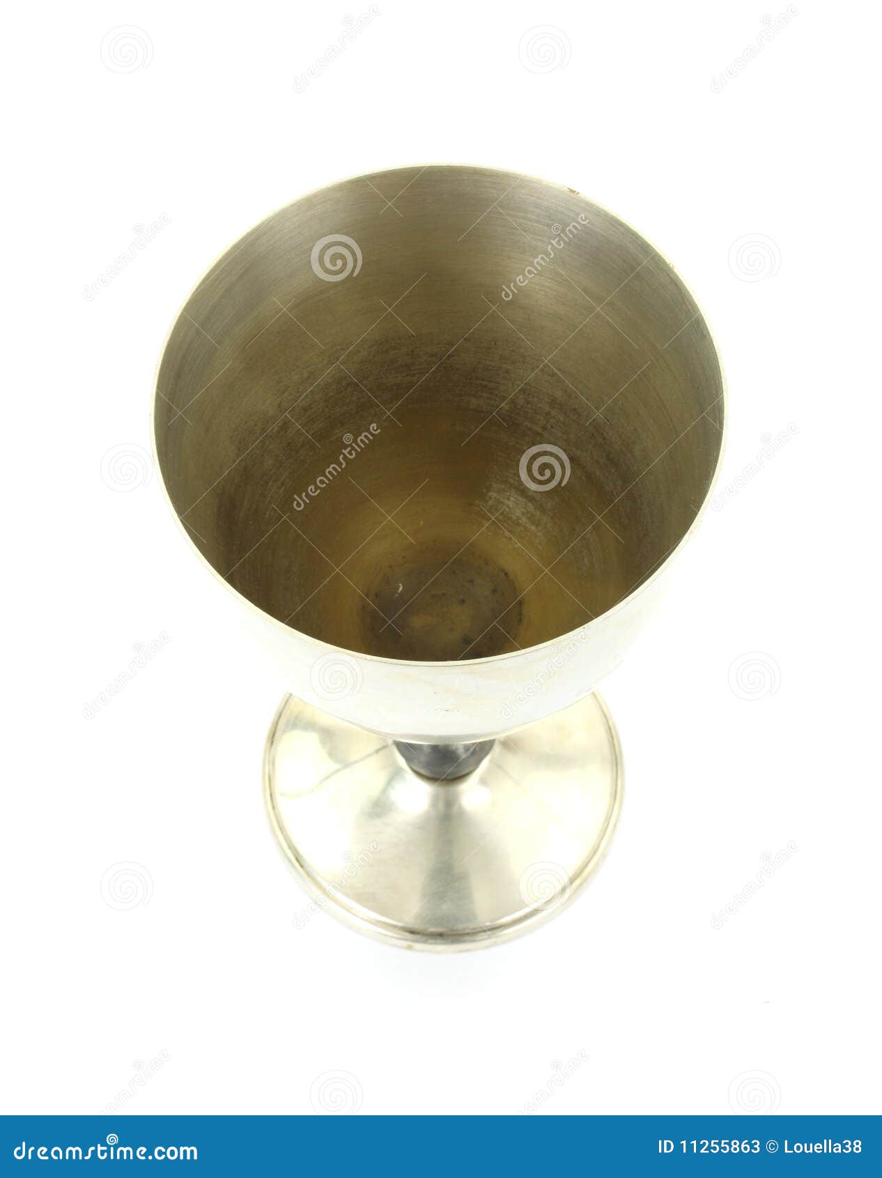 Silver goblet top view stock image. Image of time, effects - 11255863