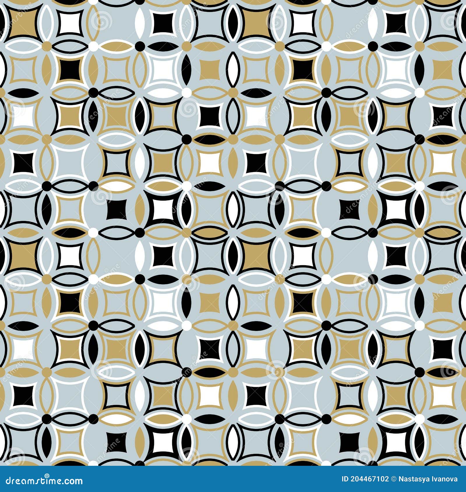 Silver, Gold and Black Seamless Geometric Dynamic Pattern Stock Vector ...