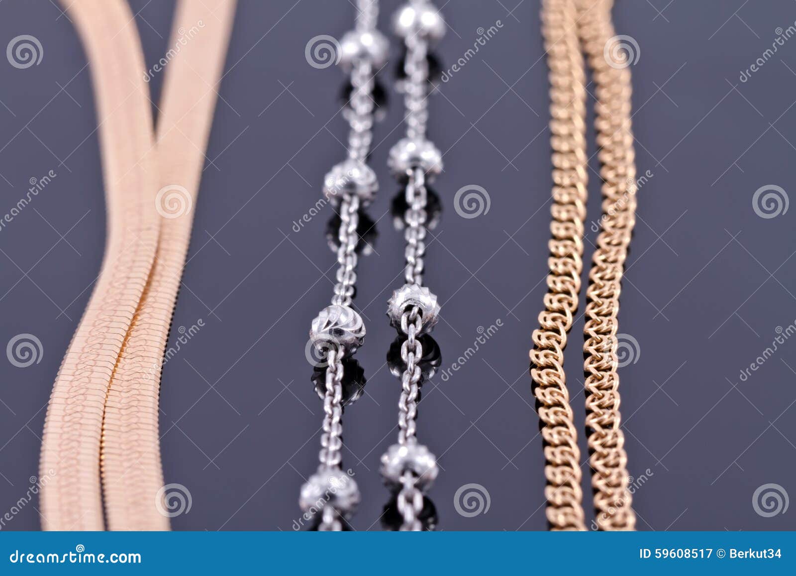 Silver and gold chains stock image. Image of abstract - 59608517