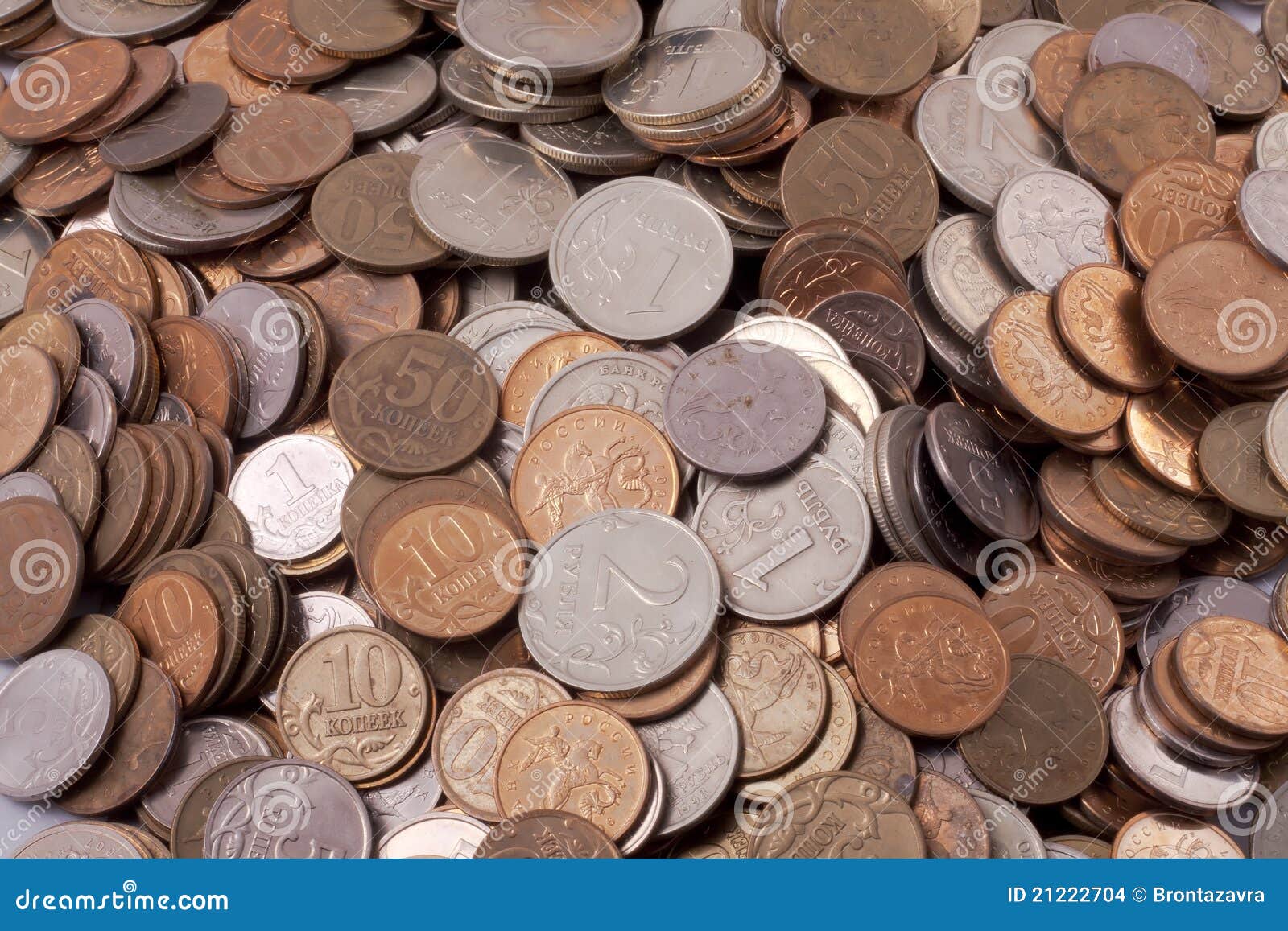 Silver and gold coins stock photo. Image of business - 21222704