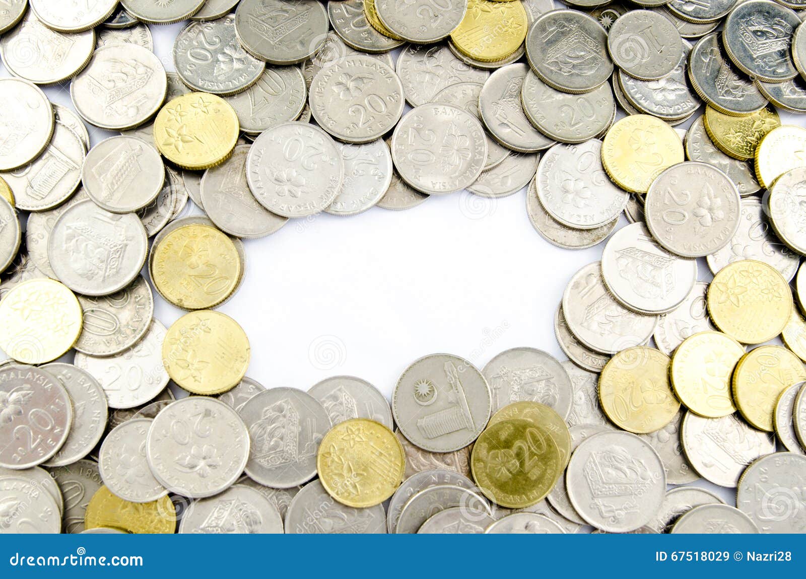 Silver and Gold Coins stock image. Image of finance, metal - 67518029