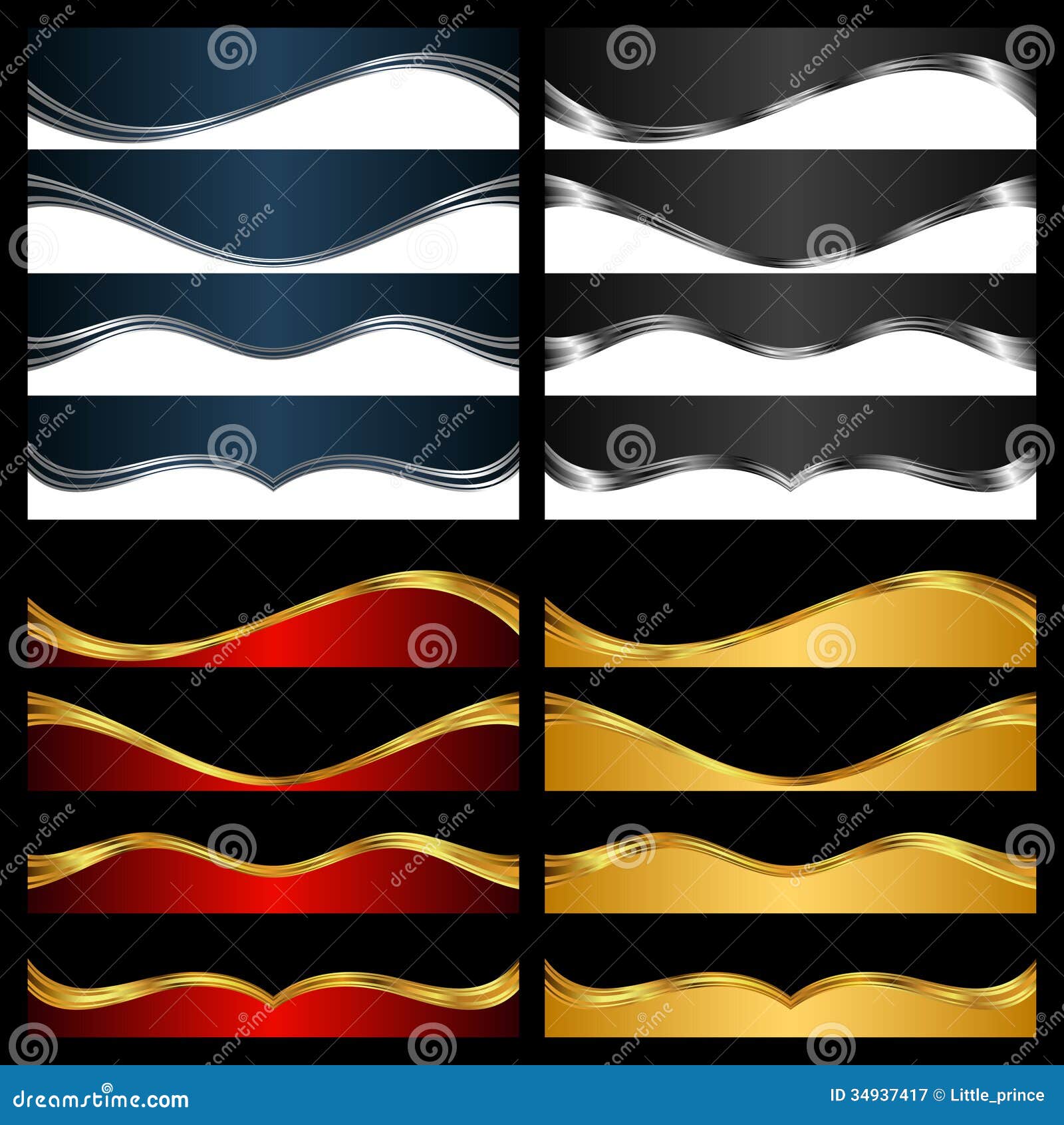 Silver and Gold Elements for Abstract Background Stock Vector ...