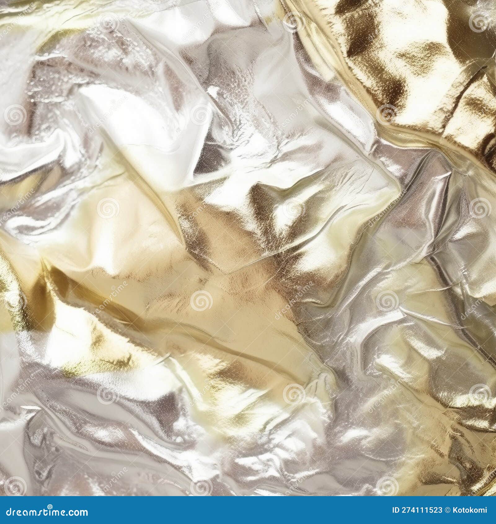 Silver and Gold Foil Mixed Texture, Created with Generative AI ...