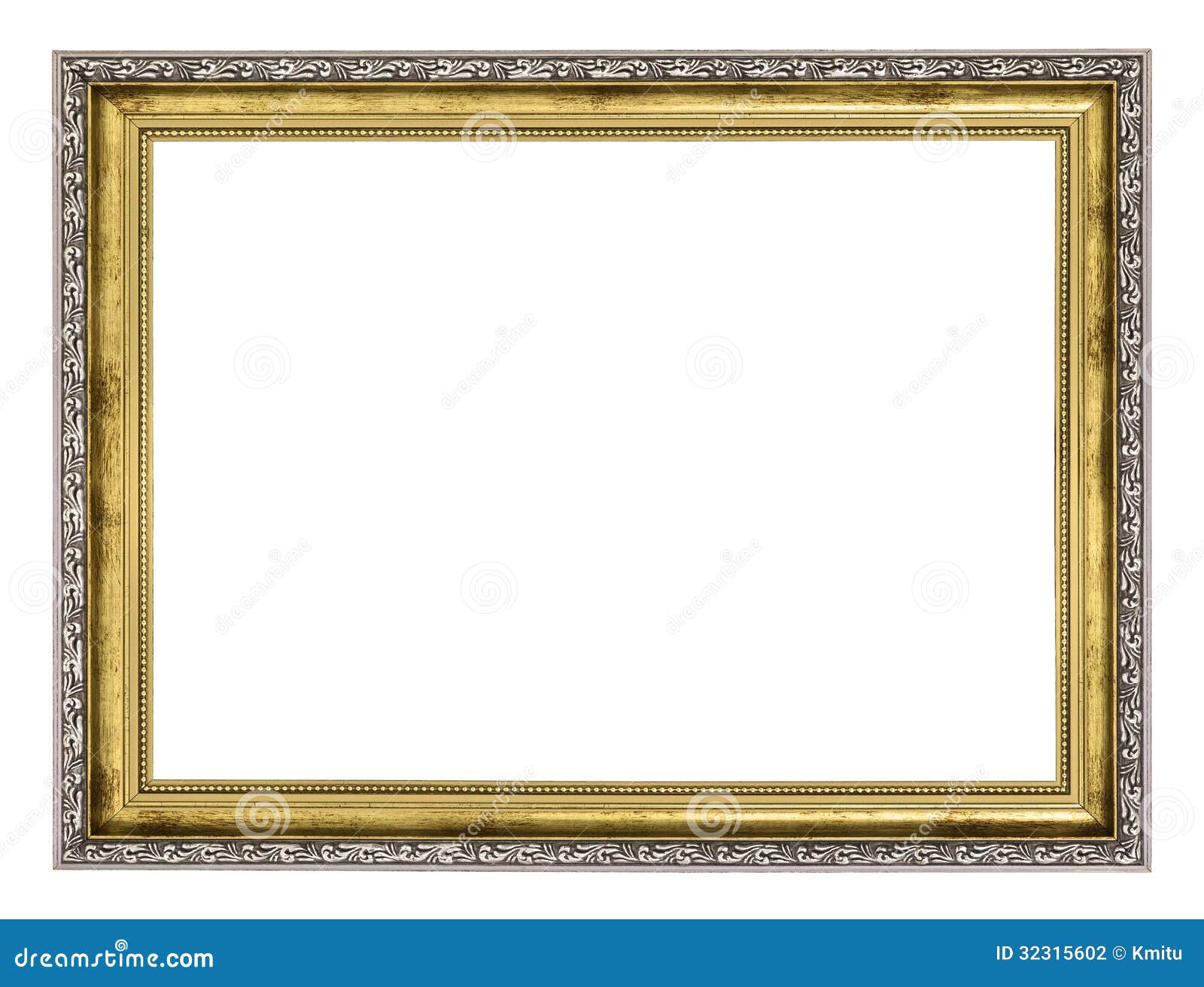 Silver and gold frame stock photo. Image of adorned, multicolored ...