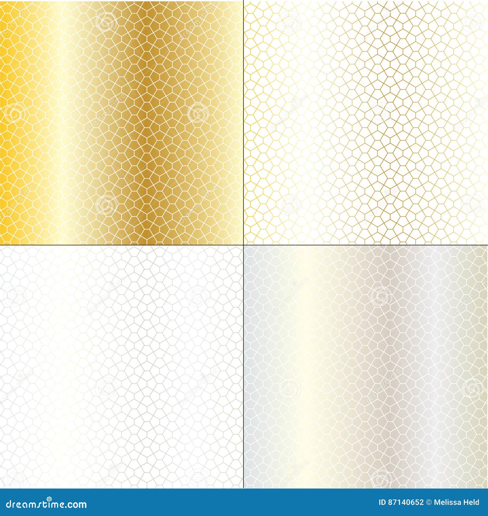 Silver Gold Geometric Patterns Stock Illustration - Illustration of ...