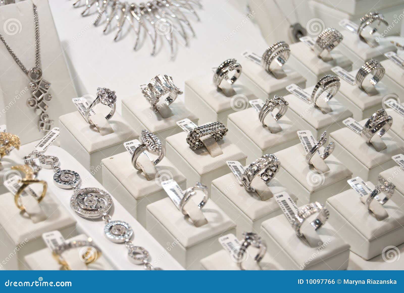 Silver and gold jewellery stock photo. Image of accessory - 10097766