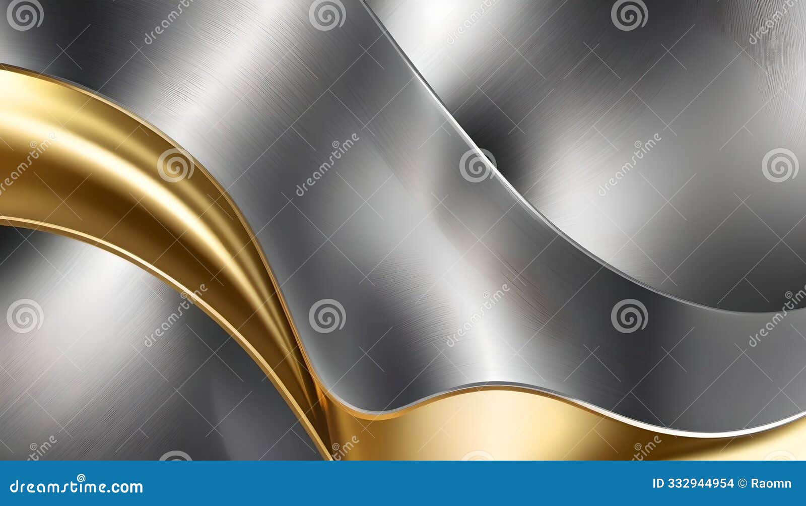 Silver Gold Metallic Header Abstract Luxury Design, AI Generative Stock ...