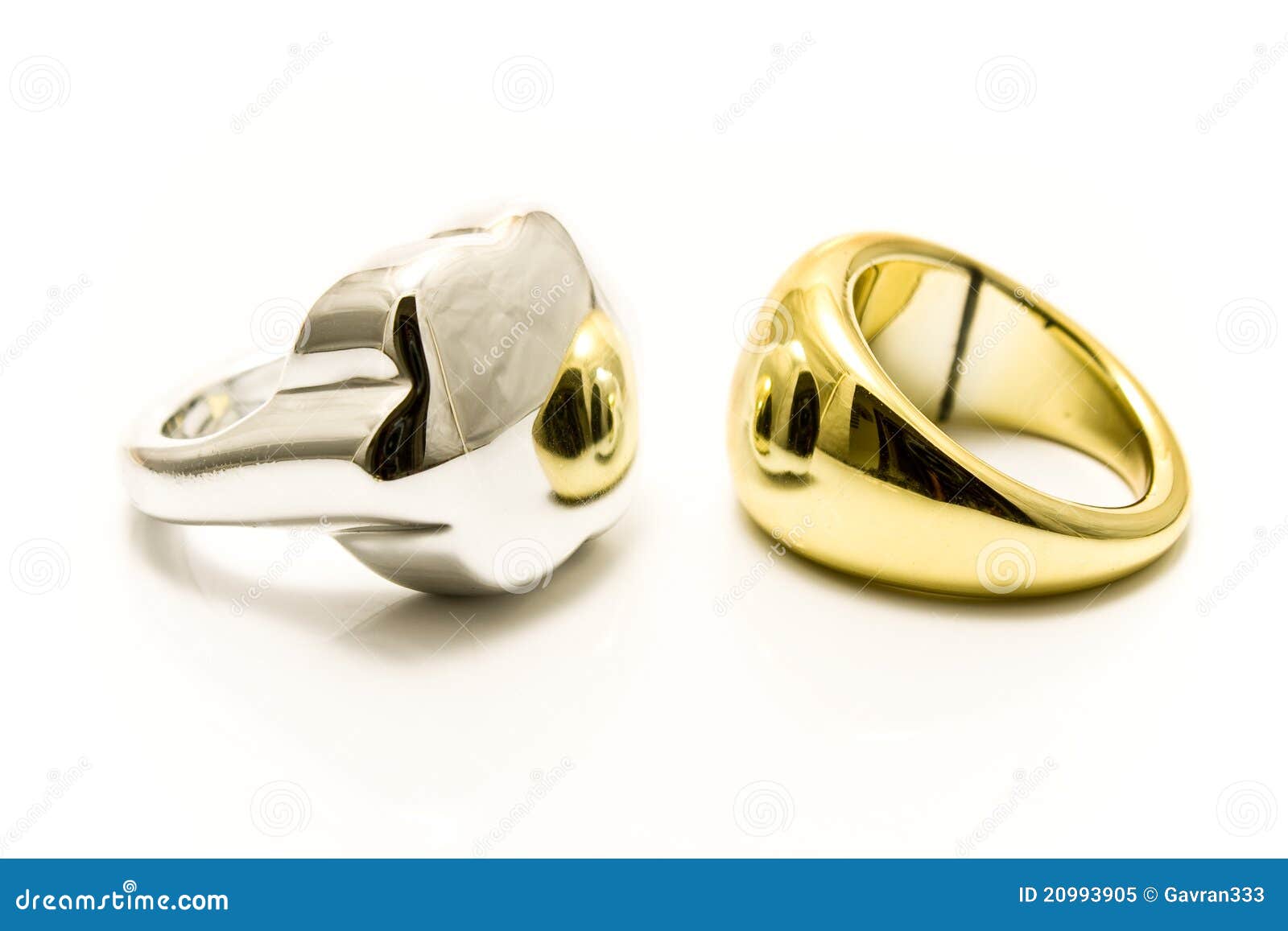 Silver and gold rings stock image. Image of marry, pair - 20993905