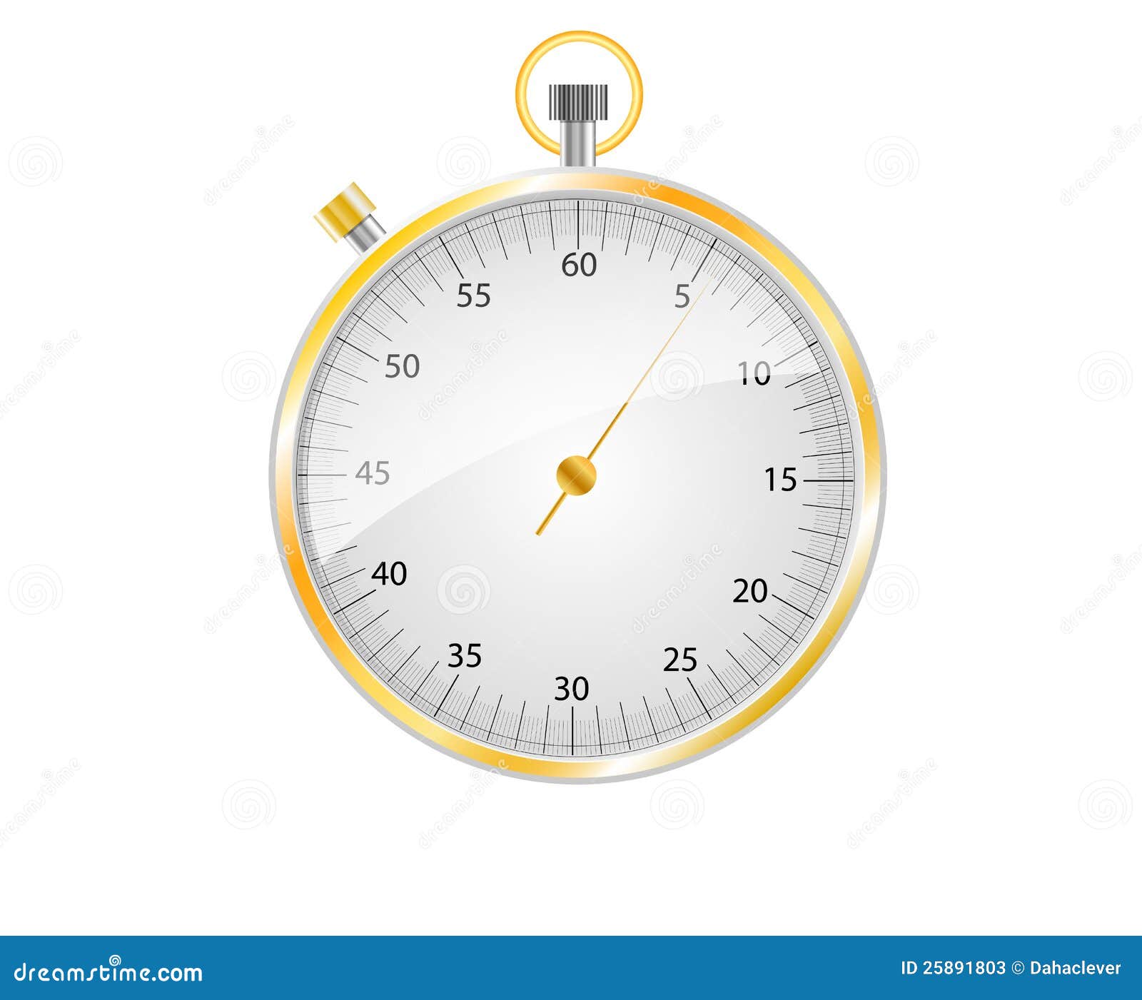 Silver and gold stopwatch stock vector. Illustration of reflection ...