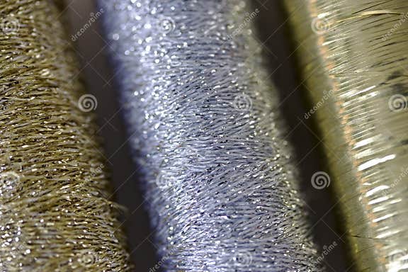 Silver and Gold Sewing Thread Stock Photo - Image of stitch, metallic ...