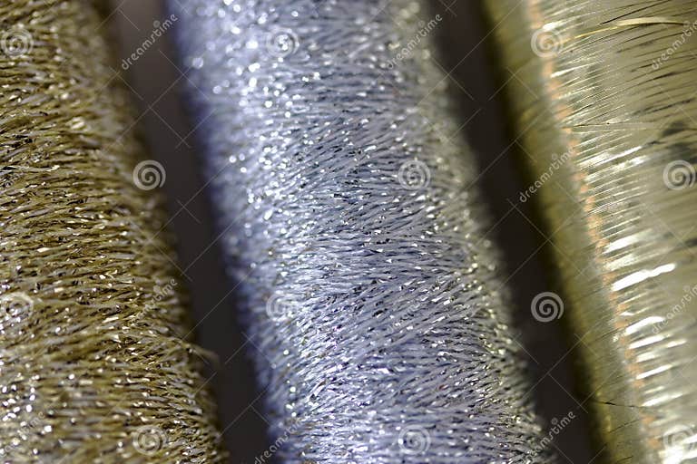 Silver and Gold Sewing Thread Stock Photo - Image of stitch, metallic ...
