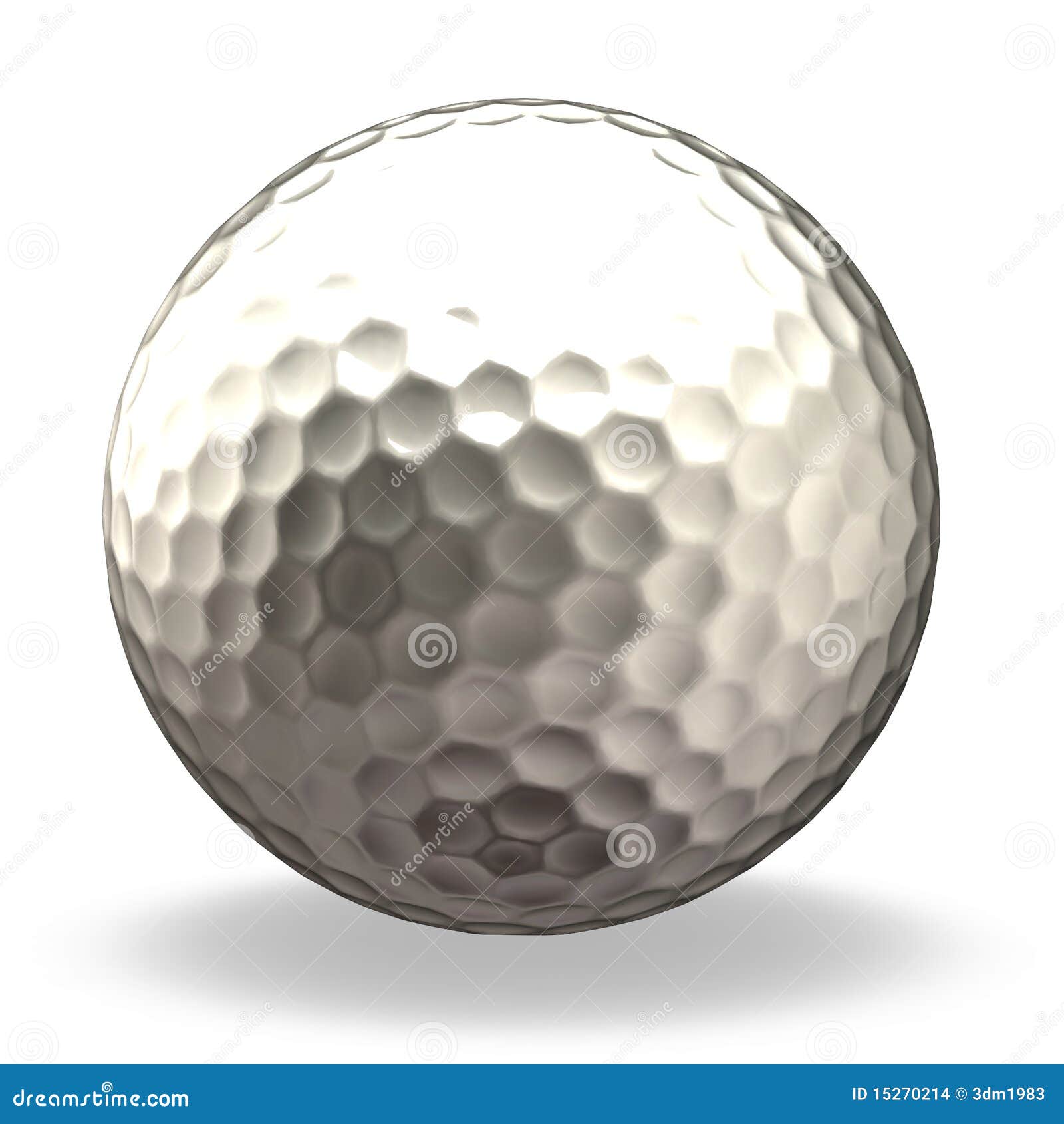 Silver golf ball stock illustration. Illustration of finish - 15270214