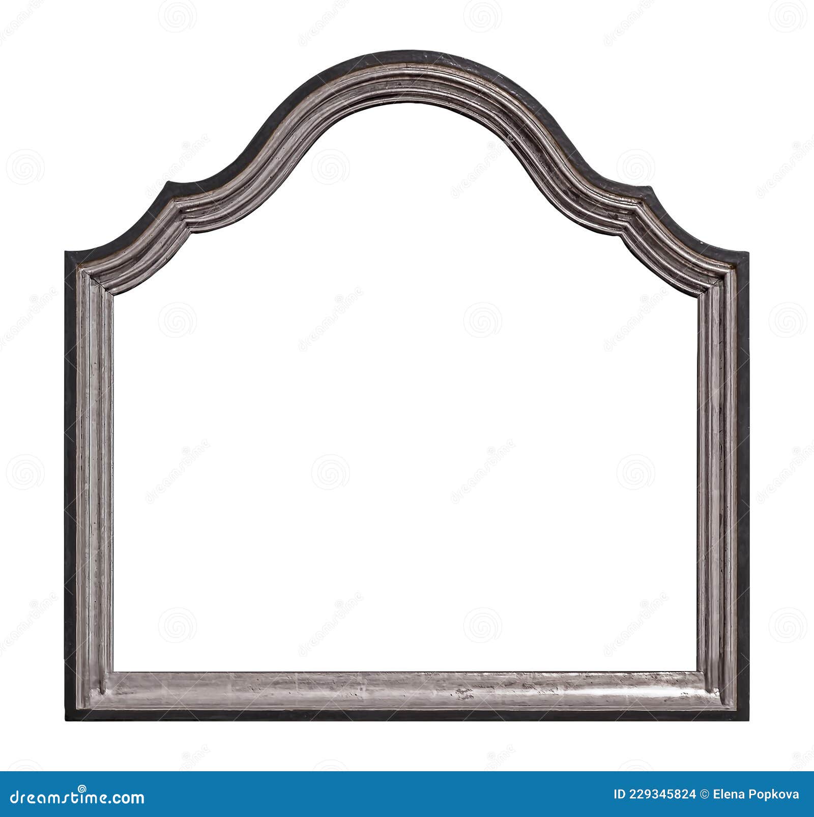 Silver Gothic Round Frame For Paintings, Mirrors Or Photo Isolated On ...