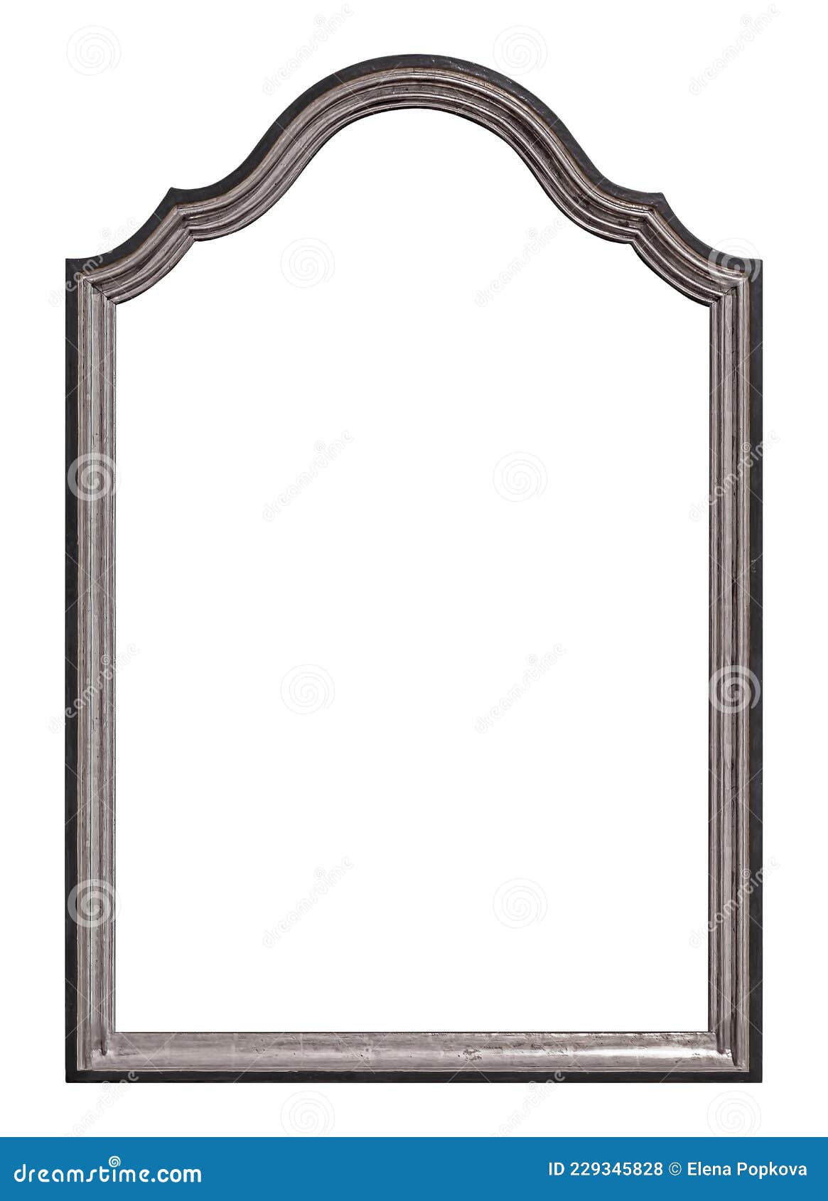 Silver Gothic Round Frame For Paintings, Mirrors Or Photo Isolated On ...