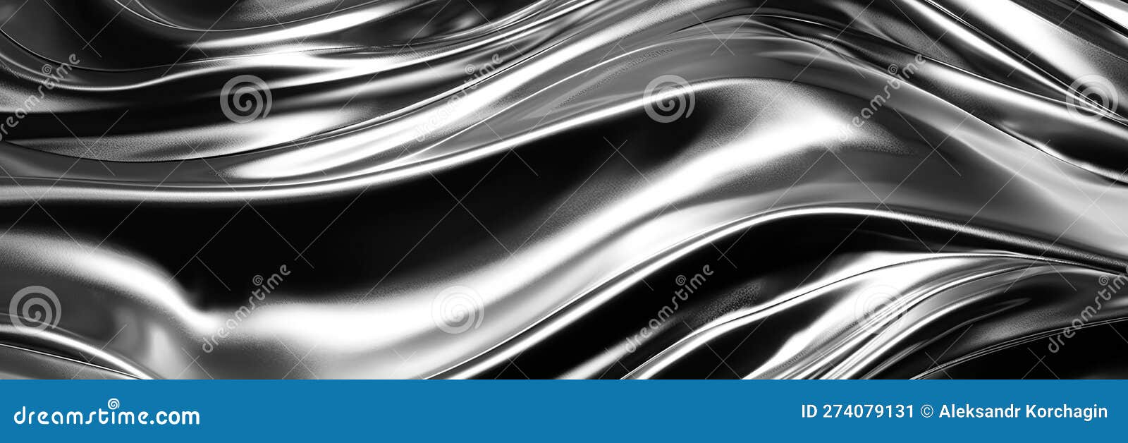 Silver Gradient Background with Molten Liquid Metal Texture. Generative ...