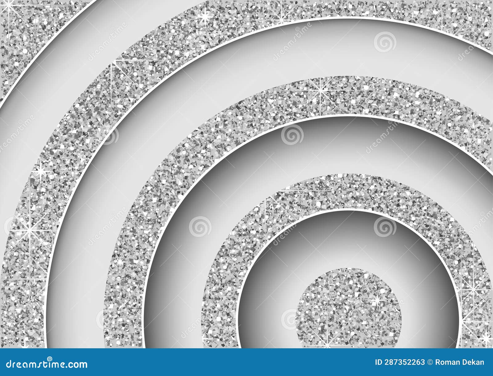 Silver Grainy Curved Background Stock Illustration - Illustration of ...