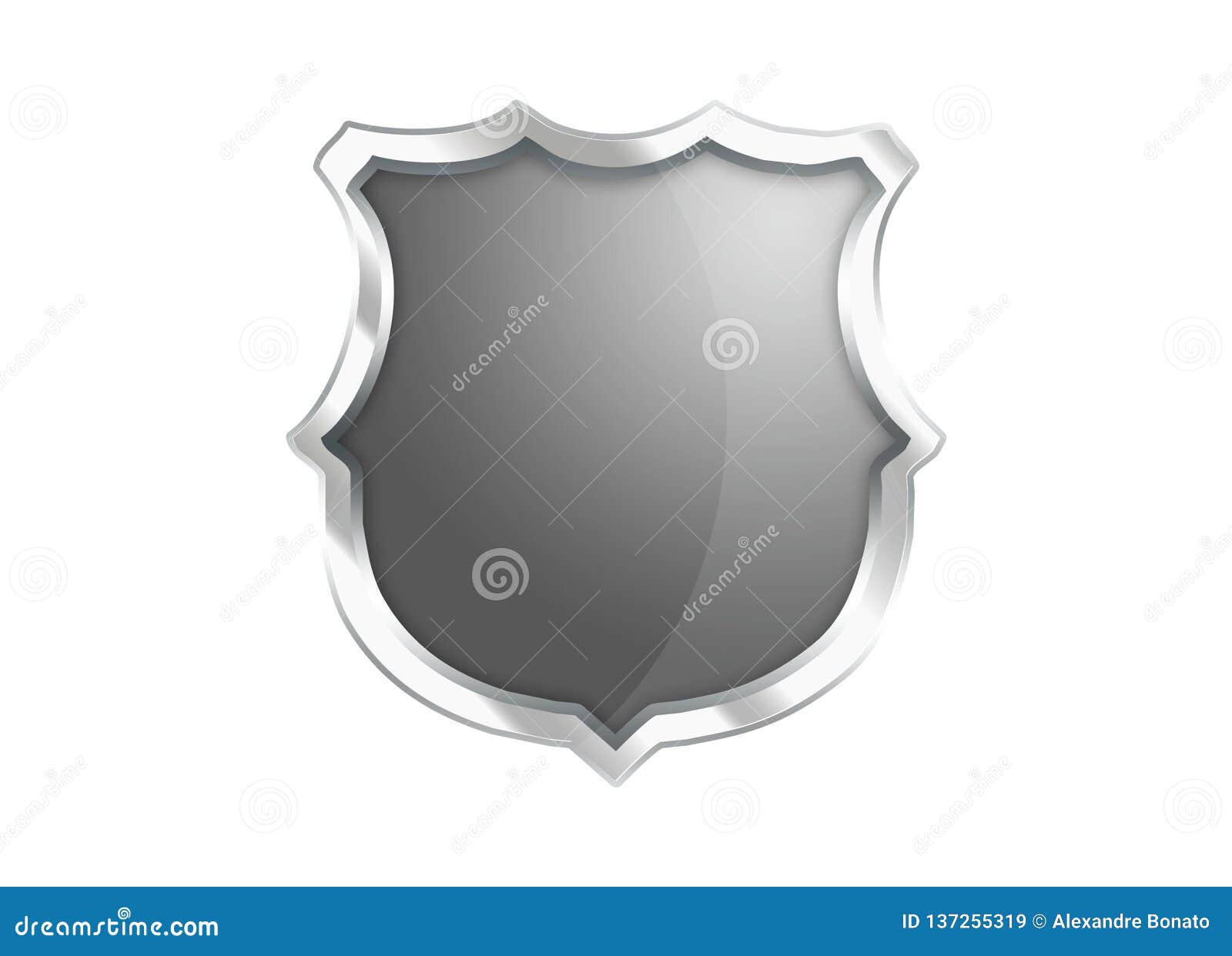 Silver Gray Shield Icon Isolated on White Background Stock Illustration ...
