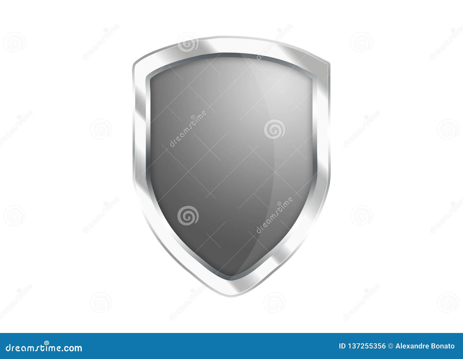 Silver Gray Shield Icon Isolated on White Background Stock Illustration ...