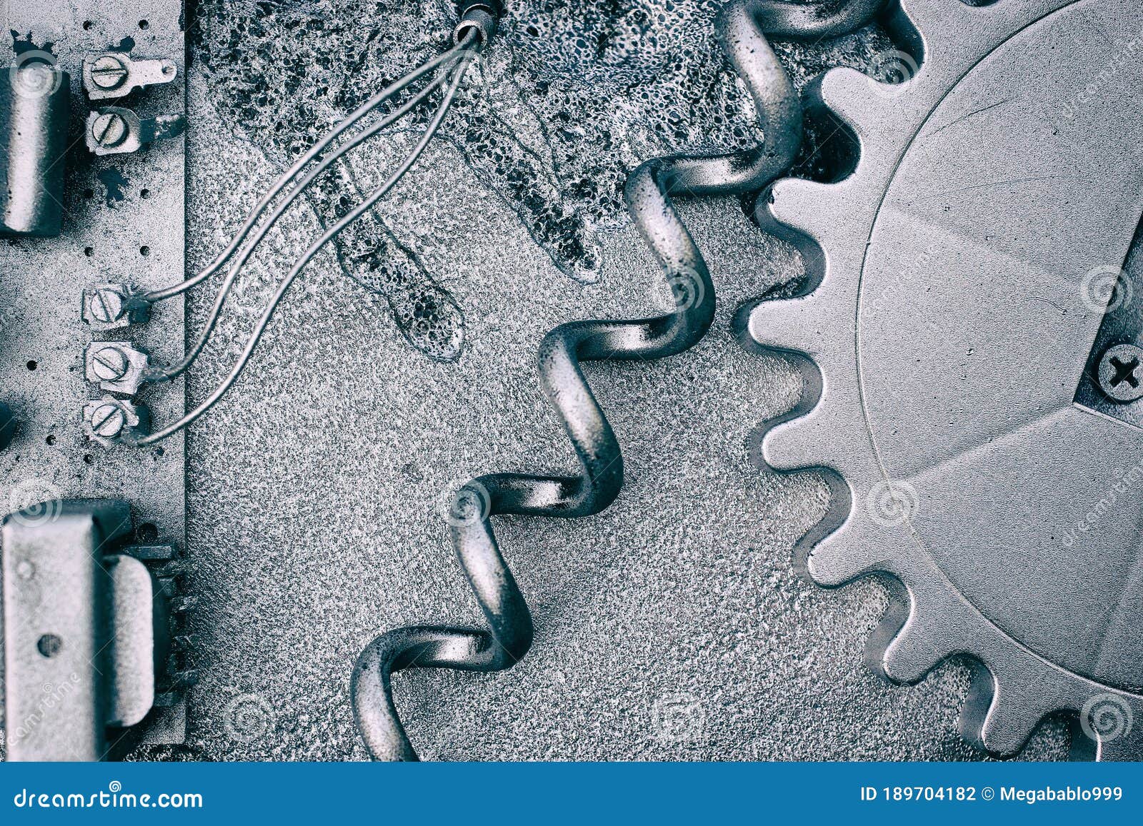 Silver Grey Grunge Gears and Wheels Create an Industrial Steampunk ...