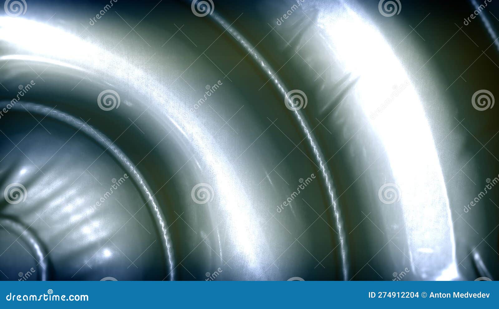 Silver Grey Metal Reflecting Loop Surface Bg - Abstract 3D Illustration ...