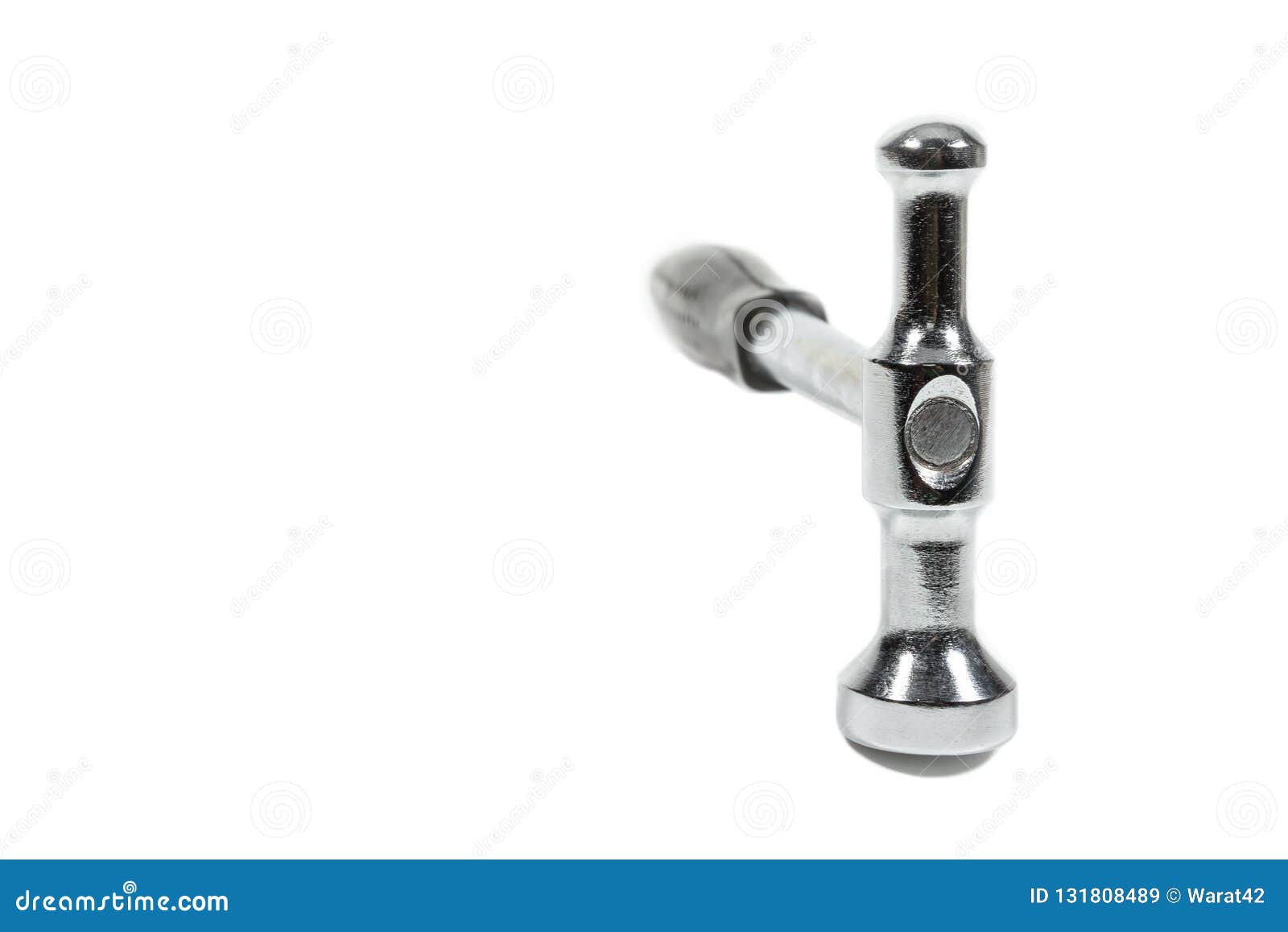Silver Hammer Isolated on White Background Stock Image - Image of work ...
