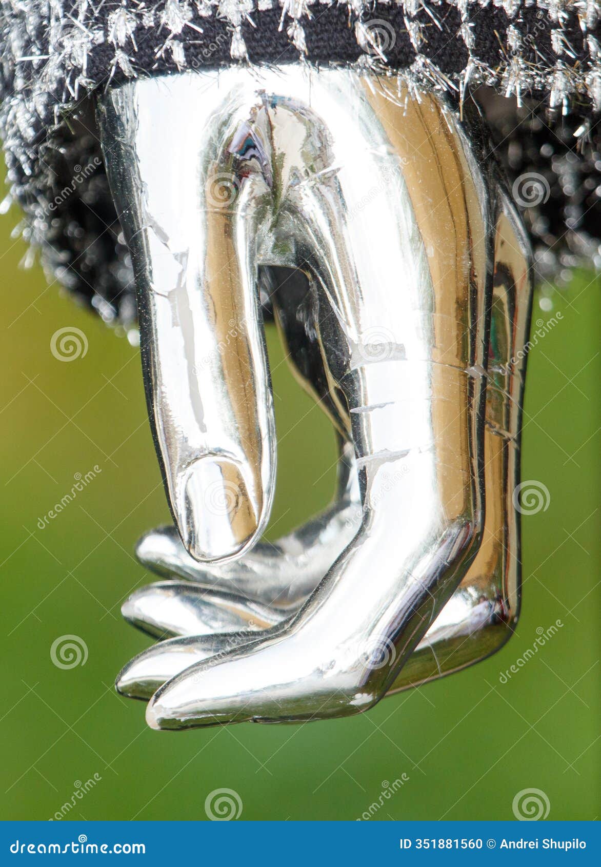 A Silver Hand is Holding Another Silver Hand Stock Photo - Image of ...