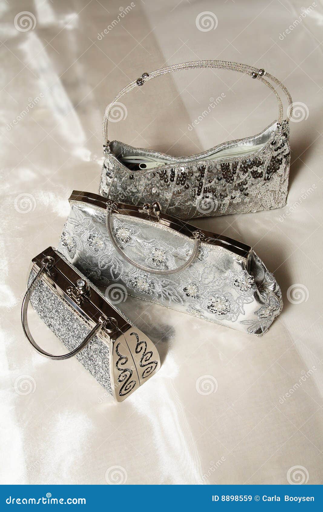 Silver Handbags stock image. Image of metal, material - 8898559